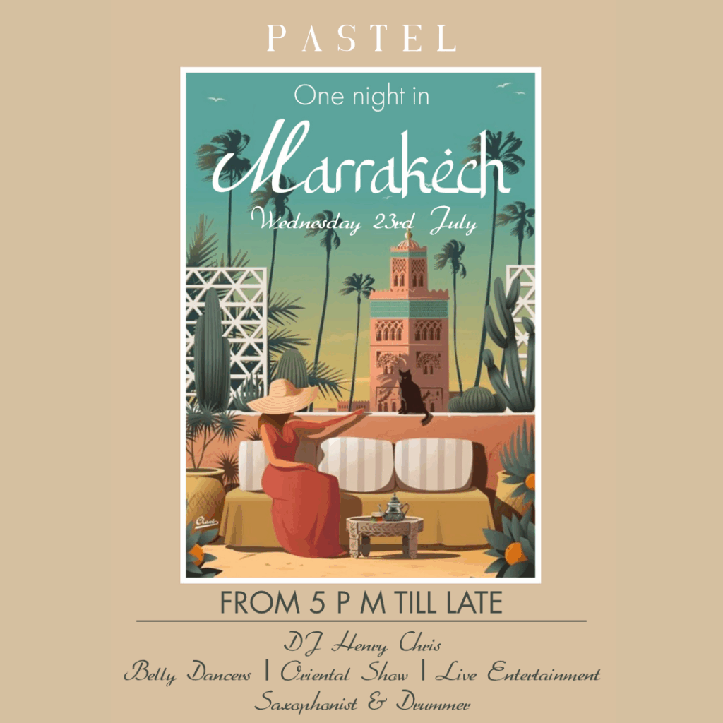 Marrakech Party | Pastel Rooftop Bar & Mediterranean Dining
